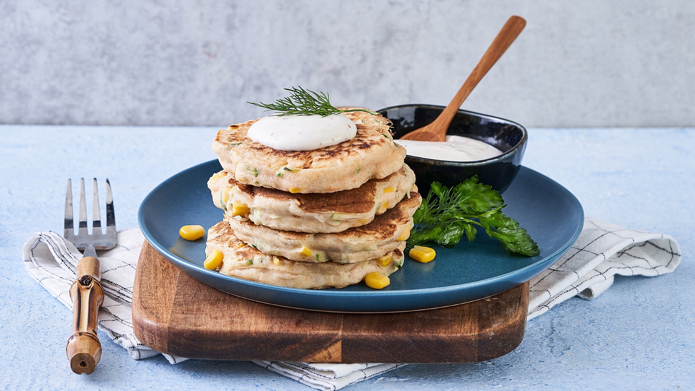 Corn And Zucchini Fritters White Wings